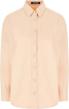 Raf Simons Femme, Blouses et Chemises, Rose, Taille: 40 FR Chemise &agrave; manches longues avec logo