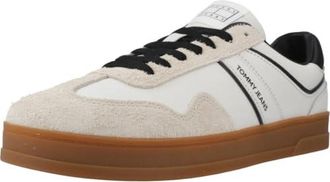 Tommy Hilfiger The Greenwich Baskets en cuir pour homme, ecru, 26.0 cm