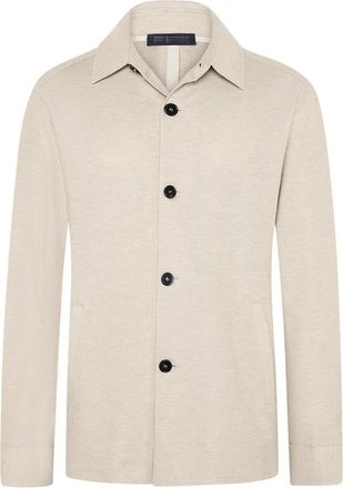 Harris Wharf London Strukturiertes Overshirt aus Baumwolle mit Umlegekragen in