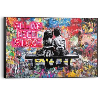 Reinders Wandbild, Love is All We Need, Kinderzimmer, MDF, 60 x 90cm