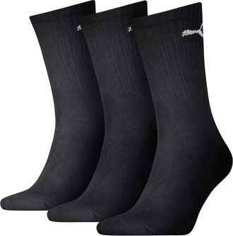 Puma 24 Paar Socken Cush Crew Sportsocken Tennis Socken Unisex, Farbe:200 - black, Socken & Str&uuml;mpfe:39-42