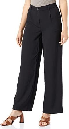 Vero Moda VMLUNADESI Mr Wide Solid Pant Pantalons, Noir, 30 W/30 L Femme