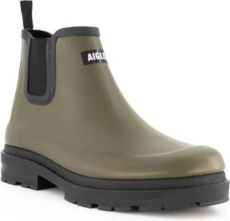 Aigle Herren Chelsea Boots gr&uuml;n Gummi