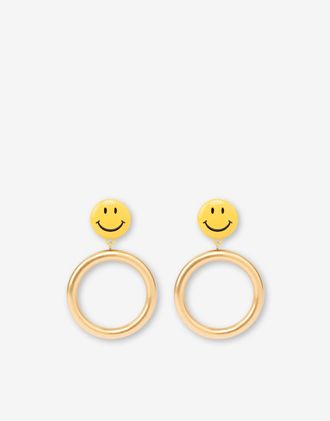 Moschino Hängende Ohrringe Smiley - Gold