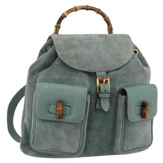 Gucci Sac &agrave; dos vintage Pre-owned - Femme - Pre-owned - Vert - Taille: ONE Size