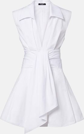 Balmain Hemdblusenkleid aus Baumwollpopeline