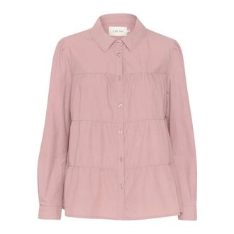 Cream Chemisier &agrave; volants Elderberry - Femme - Blouses et Chemises - Rose - Taille: 36 FR
