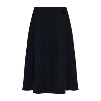 Moncler Woll-Midi-Rock - - Skirts - Damen - Blau - XS