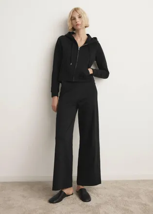 Mango Sweat de pyjama en coton avec d&eacute;tail capuche noir - Femme - S - MANGO