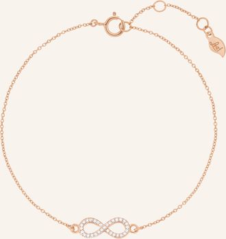Leaf Armband Infinity Aus 18 Karat Roségold Mit Diamanten rosegold