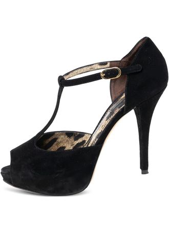 Dolce & Gabbana sandales en daim 110 mm - Noir