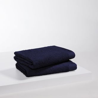 s.Oliver 2 TLG Handtuch Set 50x100cm - 100% Baumwolle, 600 g/m², weich & saugstark, Doppelpack Handtücher dunkelblau