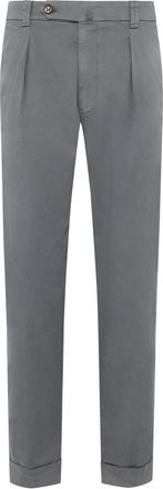 Berwich Chino Chiaia aus Baumwollstretch mit Bundfalte in