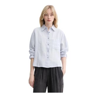 Marc O'Polo Koszula safari - Femme - Blouses et Chemises - Bleu - Taille: 36 FR