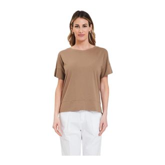 Alpha Studio Boxy Giro T-Shirt - - Tops - Damen - Braun - S