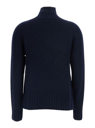 Max Mara Womens Sweater Mantova Blue Wool Tops Top