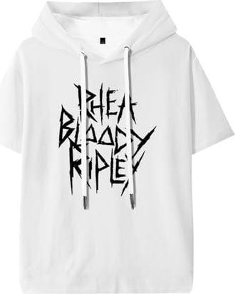 Generic Rhea Ripley T-shirt &agrave; capuche pour femme et homme tendance &agrave; manches courtes, blanc, L