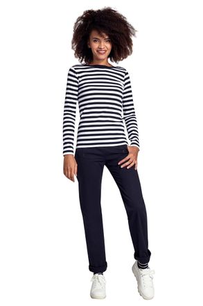 Armor Lux Damen Shirt im Marine-Stil Erquy aus Baumwolle und Elasthan Pullover, Rich Navy/Blanc, XXL