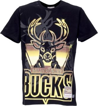Mitchell & Ness Milwaukee Bucks NBA Tee Hardwood Classics - - Tops - Herren - Schwarzk - XL