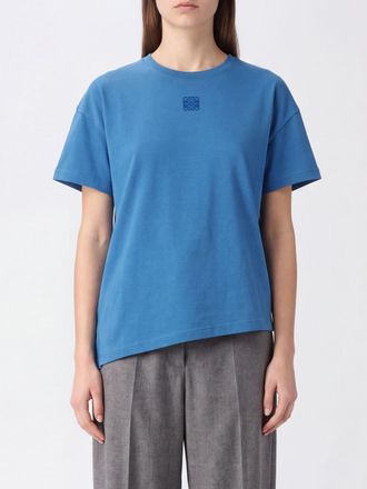 Loewe Baumwoll-T-Shirt mit Rundhalsausschnitt und asymmetrischem Saum
