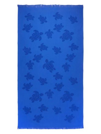 Vilebrequin serviette de plage Turtle Jacquard - Bleu