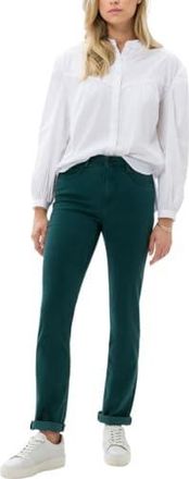 Brax Pantalon Style Mary à Cinq Poches en Satin de Coton de qualité supérieure, Malachite foncé, 29W / 34L Femme