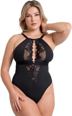 Curvy Kate Body en Dentelle Extensible Indulgence sous-vêtement, Noir/Latte, XL Femme