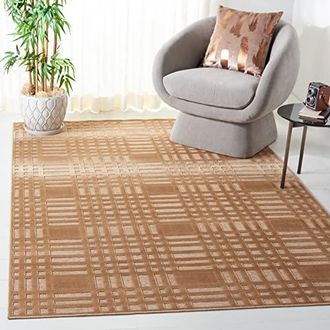 Safavieh Traditionell Teppich für Wohnzimmer, Esszimmer, Schlafzimmer - Paradise Collection, Kurzer Flor, Taupe und Braun, 160 X 229 cm