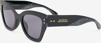 Isabel Marant Lunettes Cat Eye Lounyz - Femme - Noir Havana / Gris Fonc&eacute; Sh - - Isabel Marant