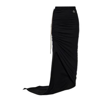 Rick Owens Femme, Jupes, Noir, Taille: 36 FR Knitted Adjust Able Skirt