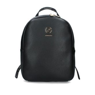 Gattinoni Femme, Sacs, Noir, Taille: ONE Size Sac à dos noir en éco-cuir pour femme avec logo avant