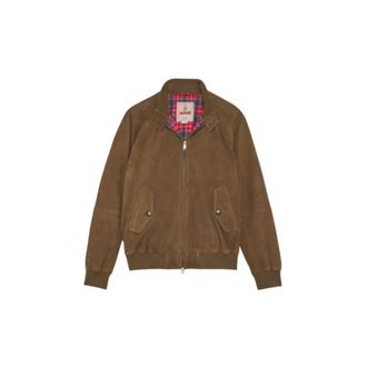 Baracuta G9 Suede Dark Olive Jacke - - Jackets - Herren - Gr&uuml;n - 4XS