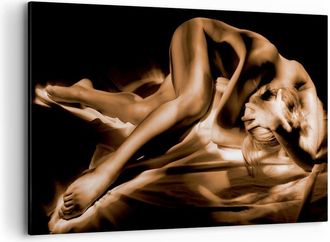 Arttor Wandbilder Dekoration Wohnzimmer Nackte Frau Akt Modell Photofitness Bilder auf Leinwand 120x80cm Leinwandbild Schlafzimmer Deko Wand Kunstdruck Art G