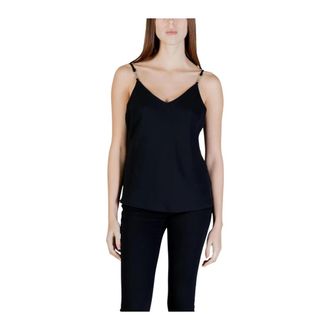 Guess Femme, Tops, Noir, Taille: 42 FR D&eacute;bardeur &agrave; bretelles et col en V