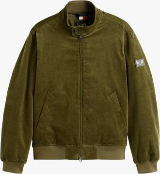Tommy Hilfiger Blouson aspect velours c&ocirc;tel&eacute; en coton m&eacute;lang&eacute;