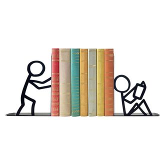 Generico Dekorative Buchst&uuml;tzen | Abstrakter Organizer aus robustem Metall - Buchst&uuml;tzen aus Metall f&uuml;r schwere B&uuml;cher | f&uuml;r TV-St&auml;nder, Schlafzimmer, Wohnzimm