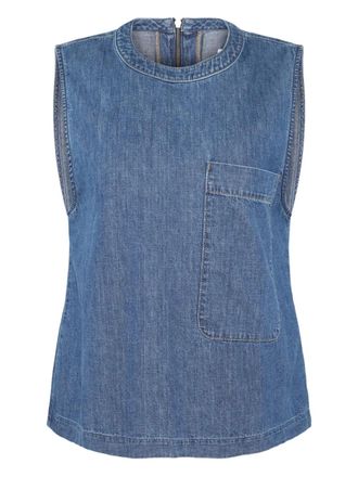 TWP haut en jean à poches multiples - Bleu