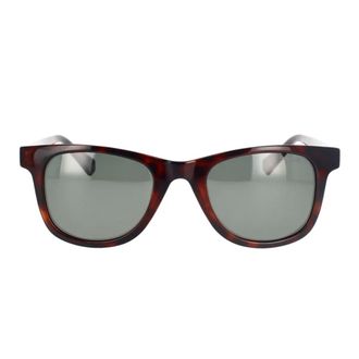 Polaroid unisex, Accessoires, Brun, Taille: 50 MM Lunettes de Soleil Carrées Vertes Polarisées Havana