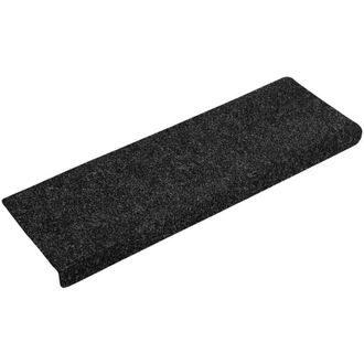 vidaXL Stufenmatten Selbstklebend 30 Stk. Schwarz 65x21x4 cm - Vidaxl