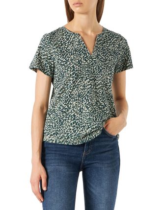 Part Two Part Two Damen Gesinaspw Ts T-Shirt, Green Granite Print, XS