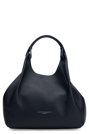 Gianni Chiarini Pebbled Calfskin Hobo Bag - Black