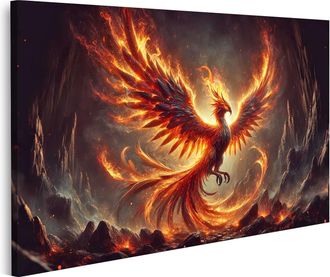Islandburner Prime Bild auf Leinwand Ph&ouml;nix Aufstieg aus der Asche in flammender Pracht und Glut Bilder Wandbilder Poster