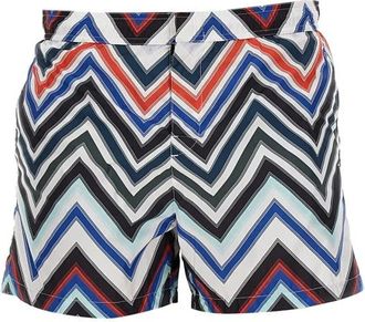 Missoni Homme, Maillots de bain, Multicolore, Taille: S Short de bain &agrave; rayures zigzag d&eacute;grad&eacute;es