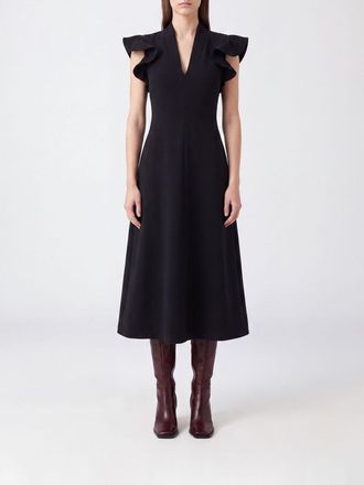Moschino &Auml;rmelloses V-Ausschnitt Midikleid aus Cr&ecirc;pe mit ausgestelltem Rock