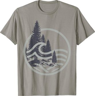 Trendy Apparel Dusk Nature Moonless Forest Somber Waves T-Shirt