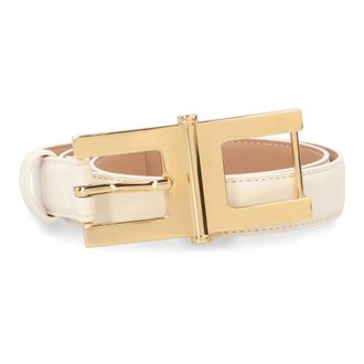 Elisabetta Franchi G&uuml;rtel mit Logo-Schnalle - - Accessories - Damen - Wei&szlig; - L