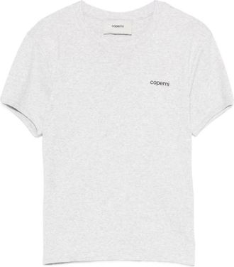 Coperni Femme, Tops, Gris, Taille: 42 FR Crew Neck Logo T-Shirt