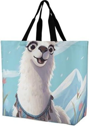 Generic Lama Sac Fourre-Tout Pliable Sacs L&eacute;ger Sac A Main Femmes Pour Shopping Universit&eacute; Gym