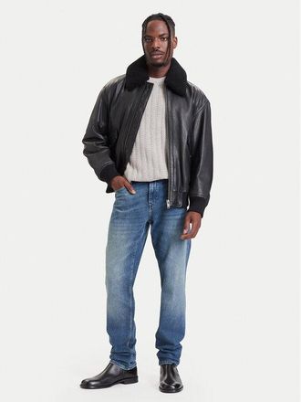 HUGO BOSS Lederjacke Jopeak 50566594 Schwarz Regular Fit