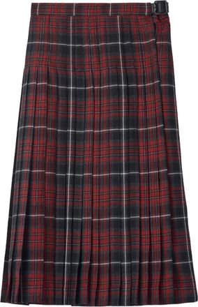 Burberry jupe plissée à motif tartan - Rouge